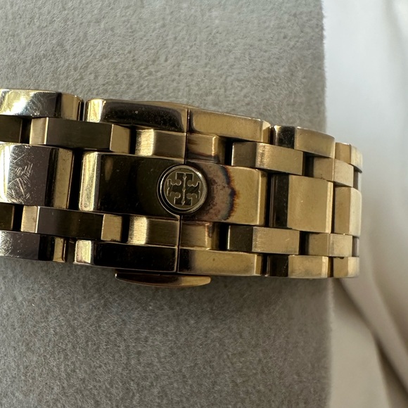 Tory Burch | Accessories | Tory Burch Tbw90 Gold Tone Navy Face Womens ...